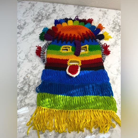 Vintage | Accessories | Vintage Crocheted Inti Raymi Mask Aya Huma Sun ...